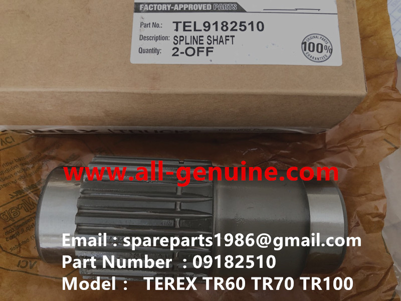 09182510 SHAFT TEREX NHL DUMP TRUCK TR35 TR50 TR60 TR100 CUMMINS ...